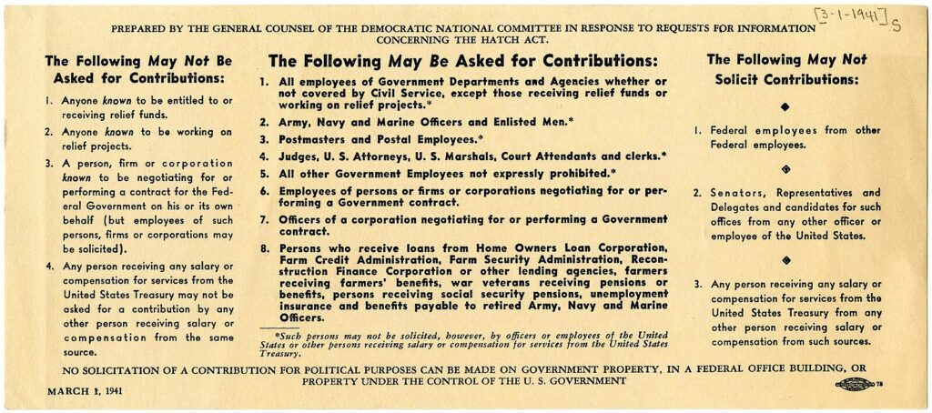 The Hatch Act | The New Dispatch