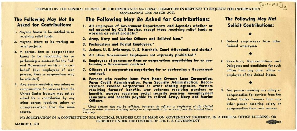 The Hatch Act | The New Dispatch